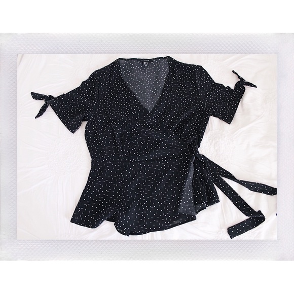 Atmosphere | Tops | Atmosphere Polka Dot Wrap Top | Poshmark
